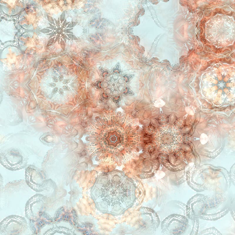 Abstract Mandala Art Pattern Digital Design Print Stock Illustration ...