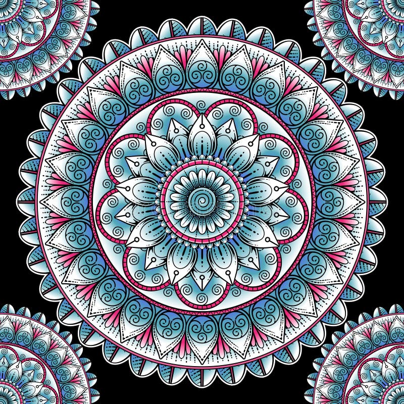 Abstract Mandala Background Stock Vector - Illustration of ethnic ...