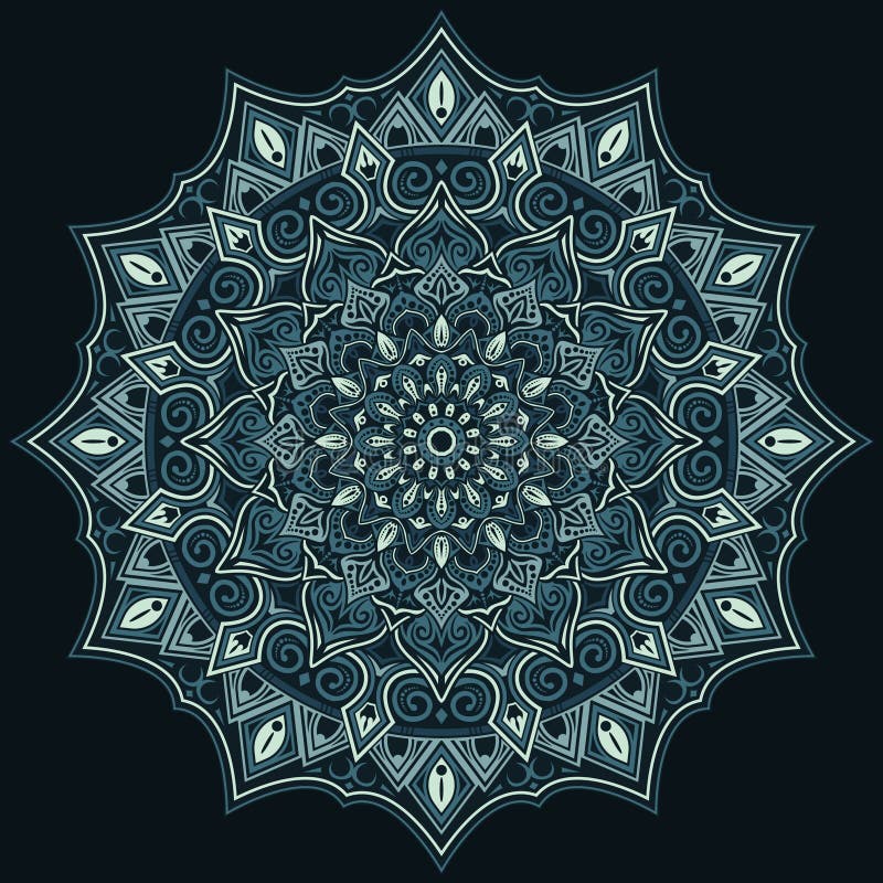 Abstract Mandala Background Stock Vector - Illustration of indian, card ...