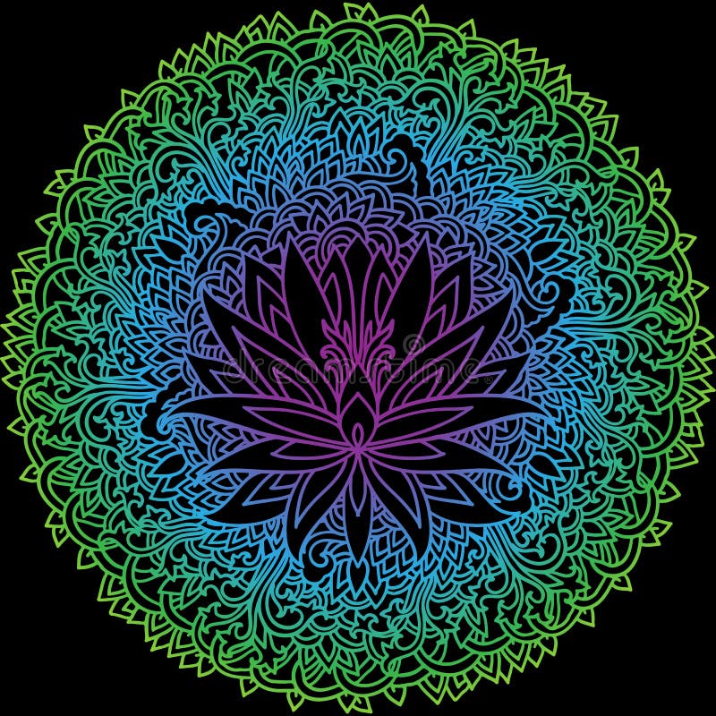 Gradient Mandala Pattern Stock Illustrations – 14,933 Gradient Mandala ...