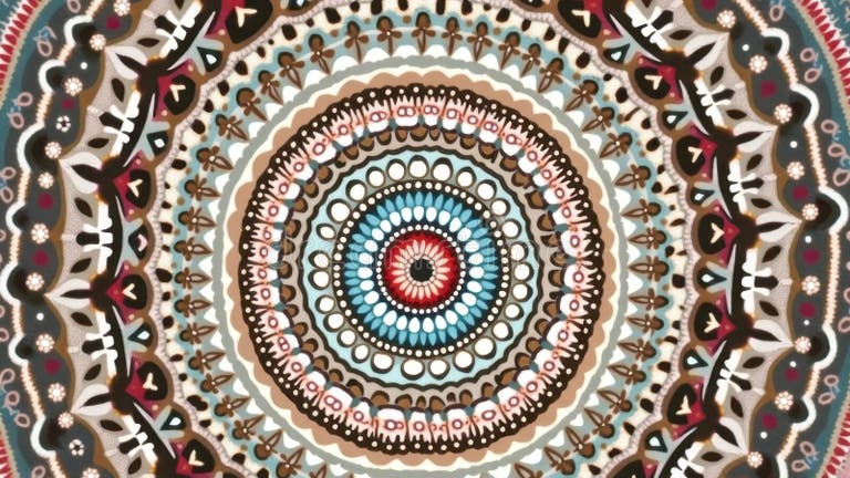 Abstract Mandala Pattern with Intricate Geometric Designs and Earth ...