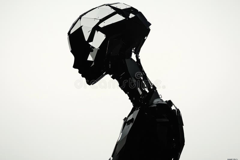 Silhouette of an Abstract Mannequin in a Minimalist Style Against a ...