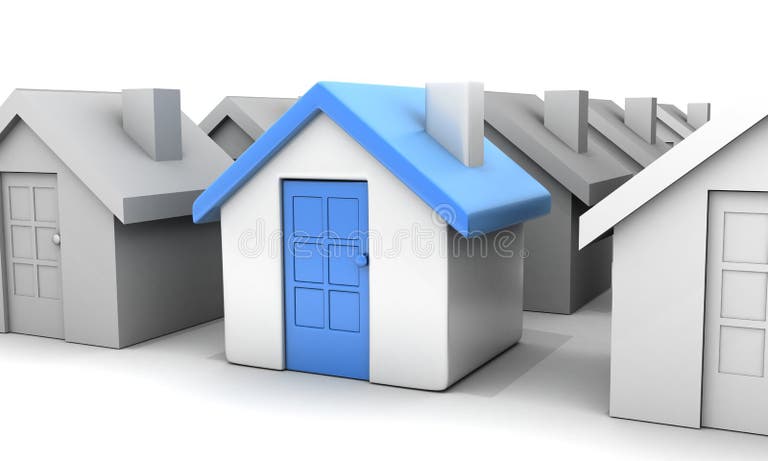 Abstract many homes stock illustration. Illustration of abstract - 32740799