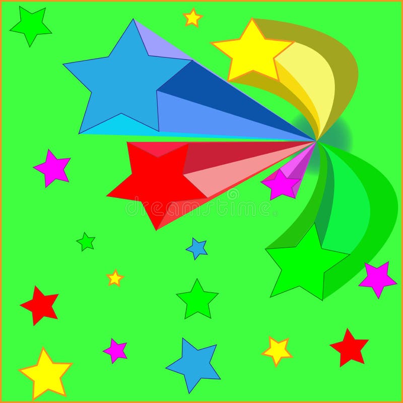 Abstract many star struck stock illustration. Illustration of flow ...