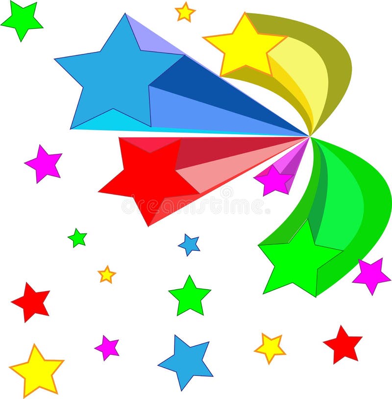Abstract many star struck stock illustration. Illustration of overlap ...