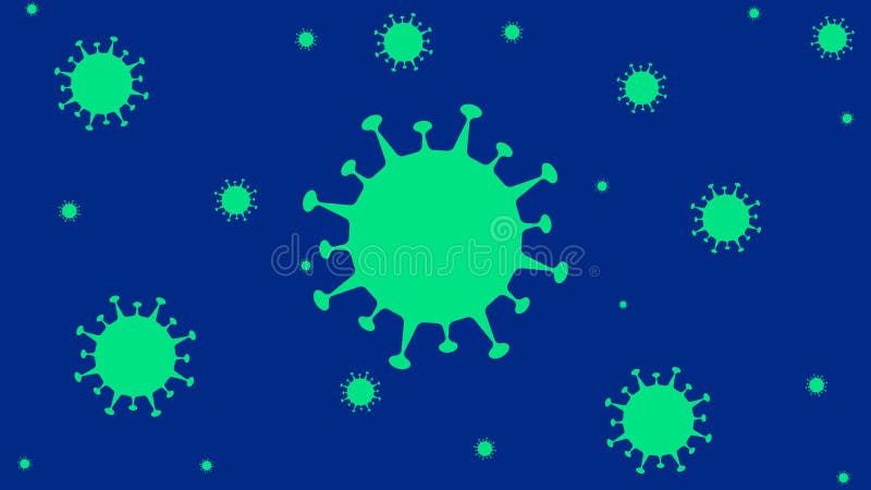 Abstract of Many Viruses in the Background. Bacteria Moving in Space ...
