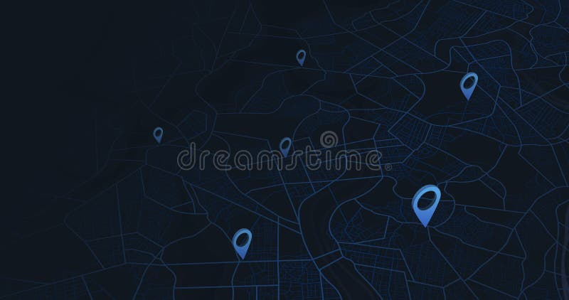 Navigation Pin. Abstract Lines Geometric Shapes, Cartographic Texture ...