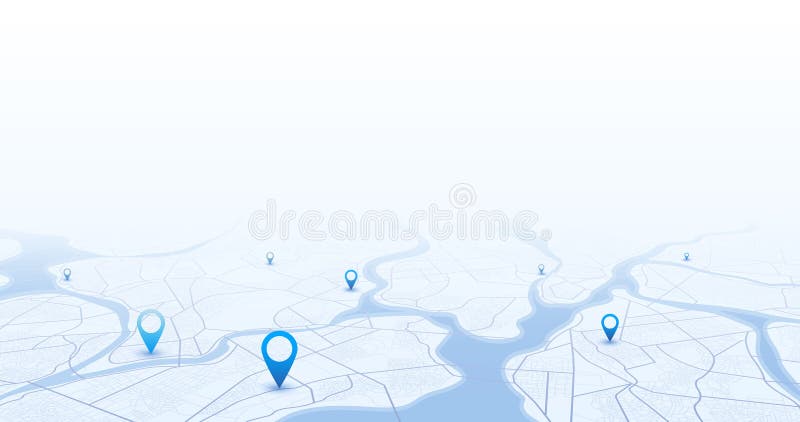 Navigation Pin. Abstract Lines Geometric Shapes, Cartographic Texture ...