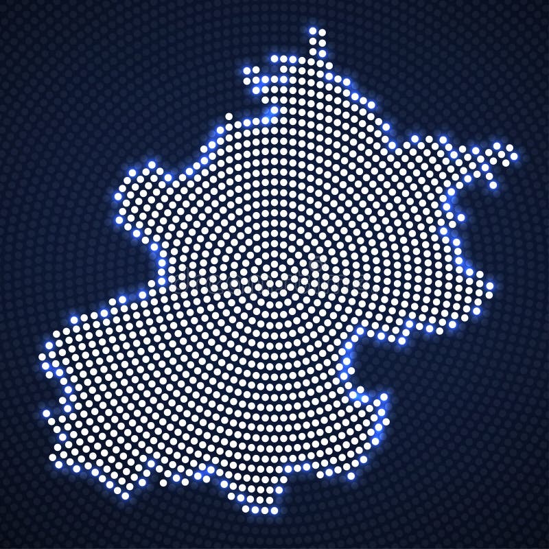 Abstract Map Beijing of Glowing Radial Dots Stock Vector - Illustration ...