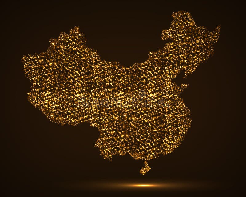 Abstract map of China stock vector. Illustration of geography - 94680308