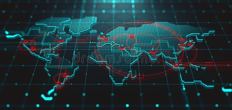 High Tech Map Wallpaper