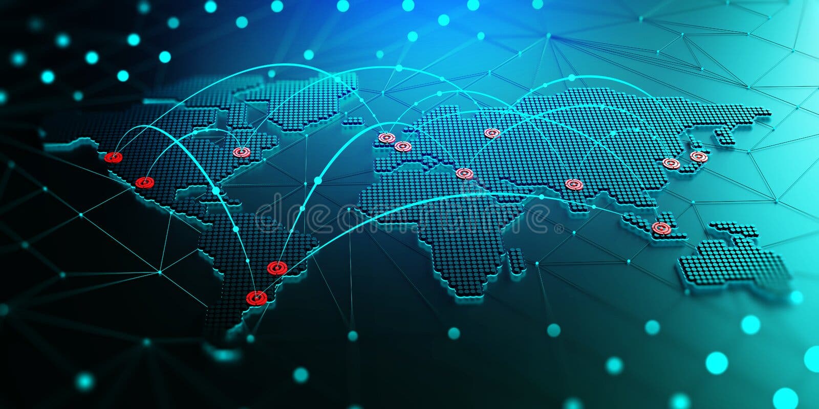 Hi-Tech World Map stock illustration. Illustration of clipping - 38125168