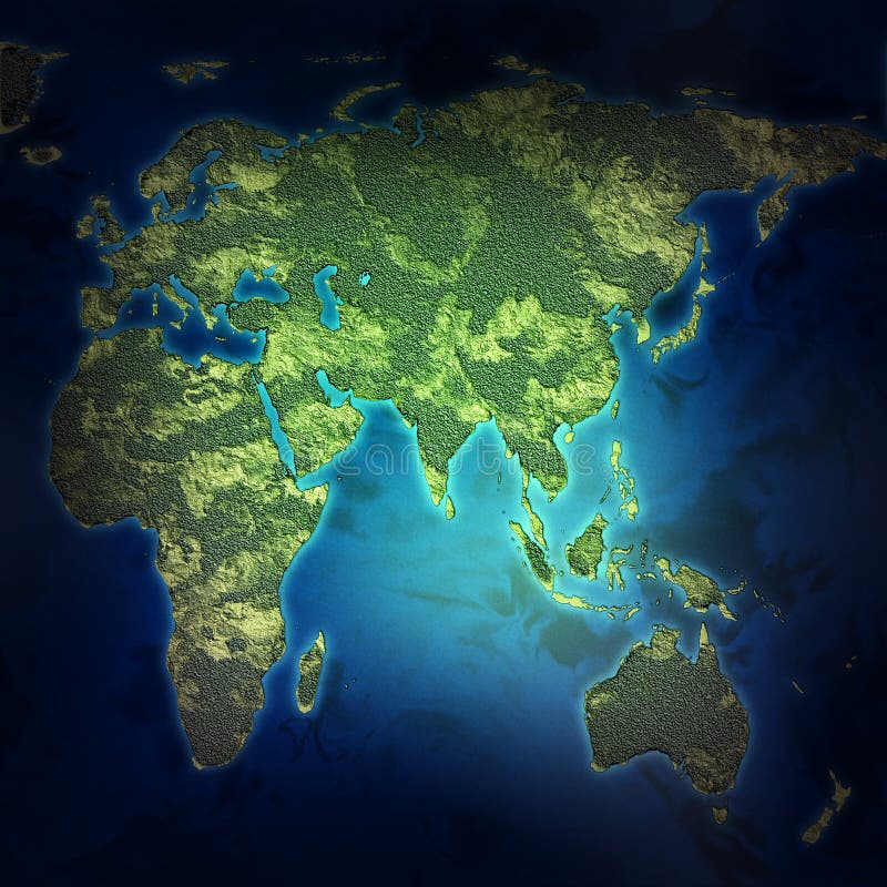 Abstract Map of the Earth 2D Illustration Stock Illustration ...