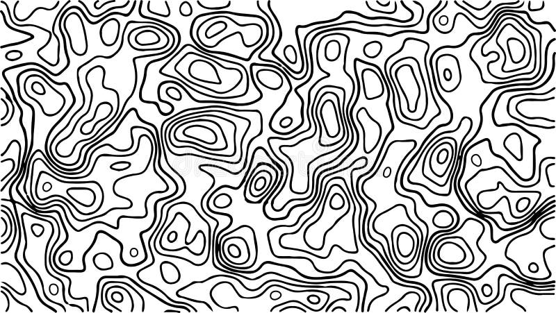 Abstract Contour Map Effect Design on White Stock Vector - Illustration ...