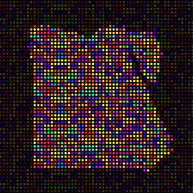 Abstract Map of Egypt, Colorful Dots Stock Vector - Illustration of ...