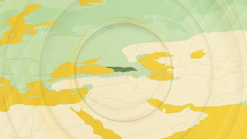 Abstract Map of Georgia and Surrounding Regions with Circular Patterns ...