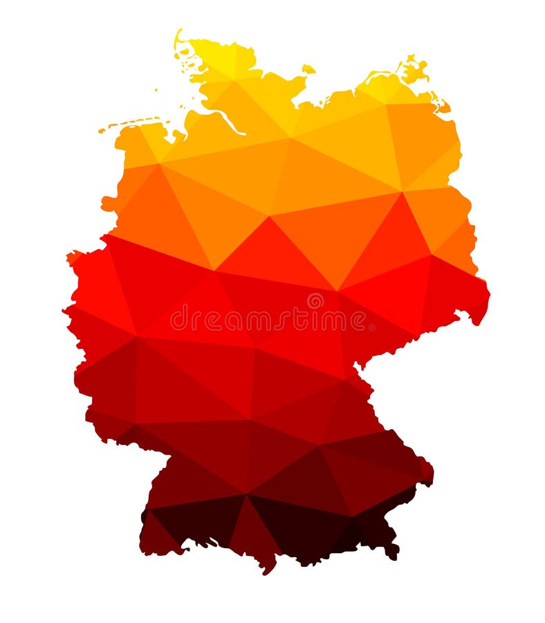 Abstract Map of Germany in Vector Quality. Stock Vector - Illustration ...
