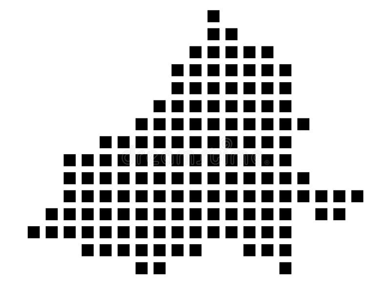 Abstract Map of Germering (Germany) Stock Illustration - Illustration ...