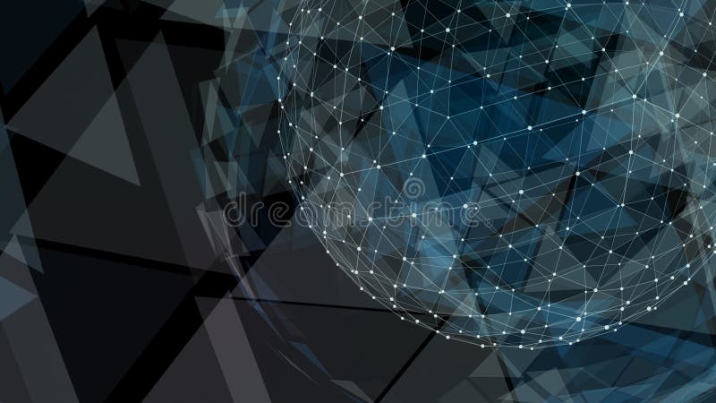 Abstract Map of the Global Network Stock Illustration - Illustration of ...