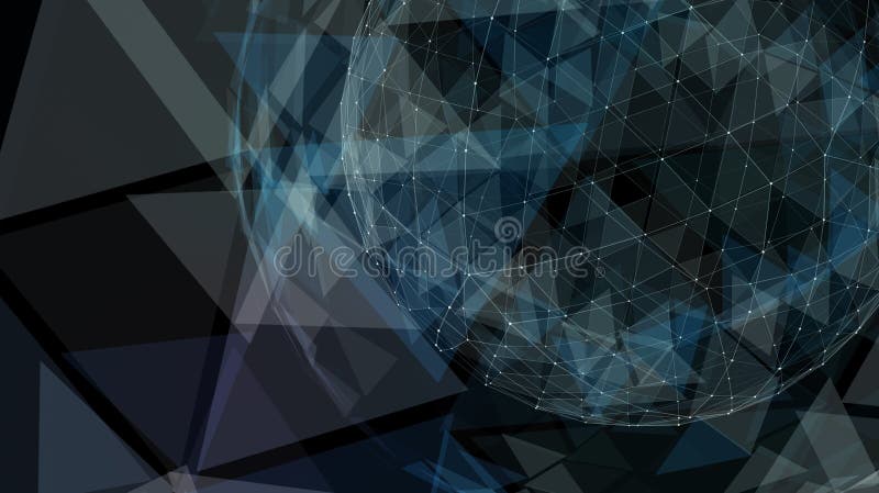 Abstract Map of the Global Network Stock Illustration - Illustration of ...