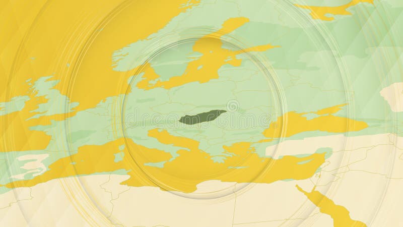 Abstract Map of Hungary and Surrounding Regions with Circular Patterns ...