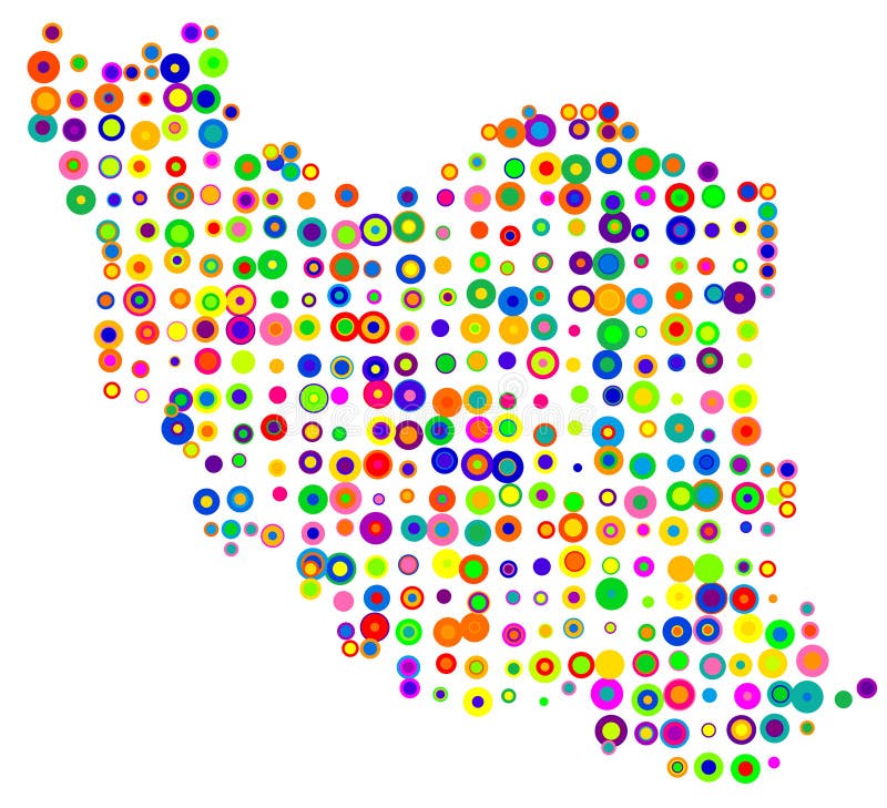 Abstract map of Iran stock vector. Illustration of topo - 320478154