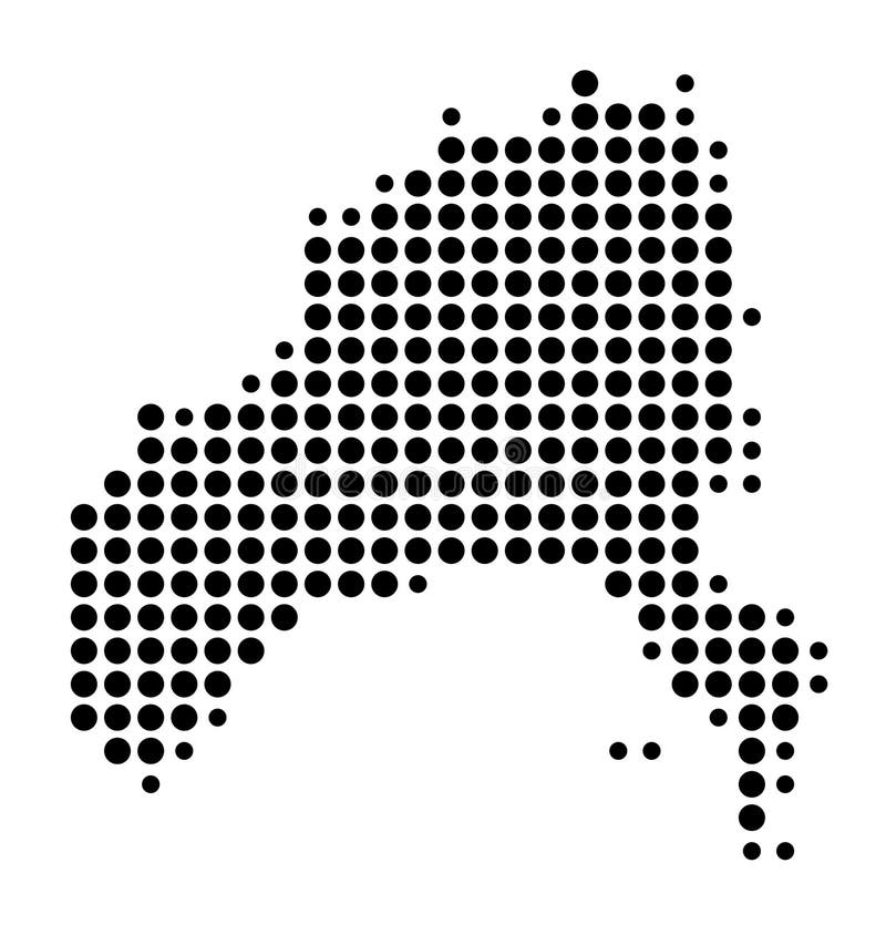 Abstract Map of the Island Elafonisos (Greece) Stock Vector ...