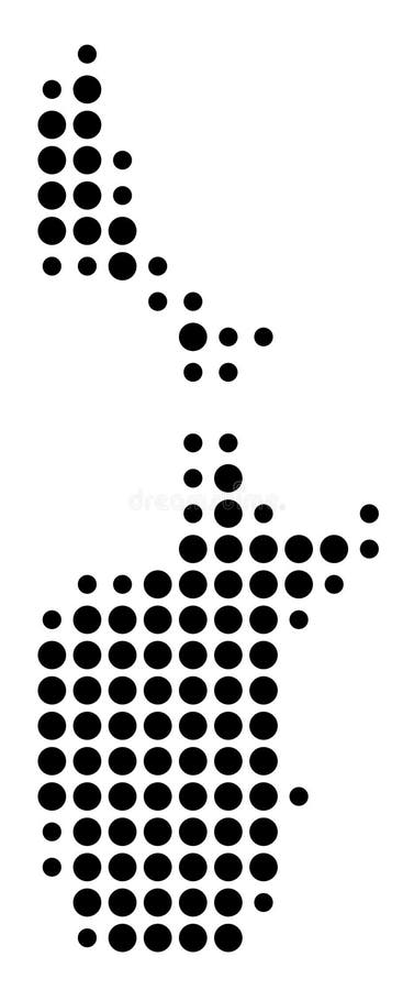 Abstract Map of the Island Samso (Denmark) Stock Illustration ...