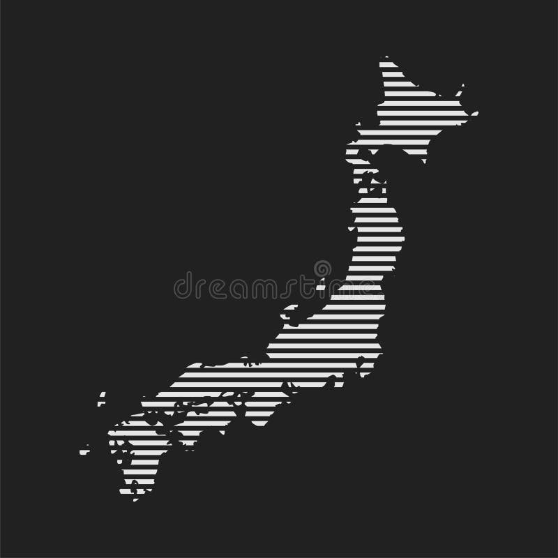 Abstract Map Japan, Parallel Grey Lines Stock Vector - Illustration of ...