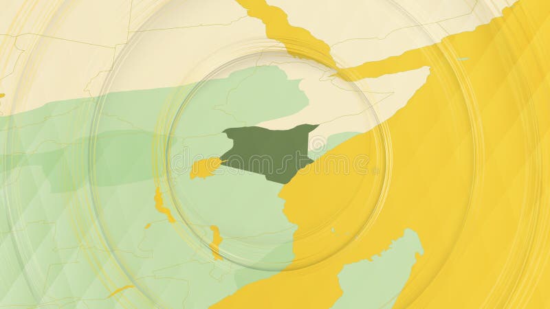 Kenya Map, Stylish Location Icon with Kenya Map and Flag Stock Vector ...