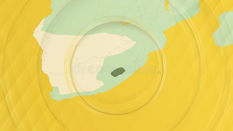 Abstract Map of Lesotho and Surrounding Regions with Circular Patterns ...
