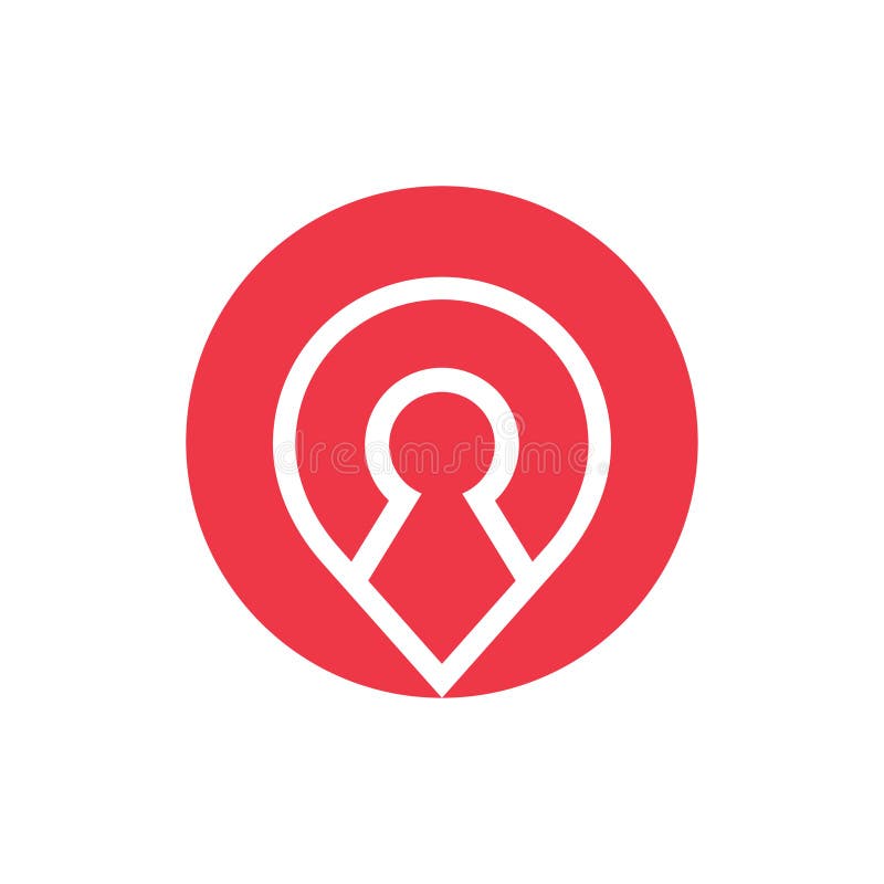 Abstract Map Location Pin Logo Icon Design Vector Stock Vector ...