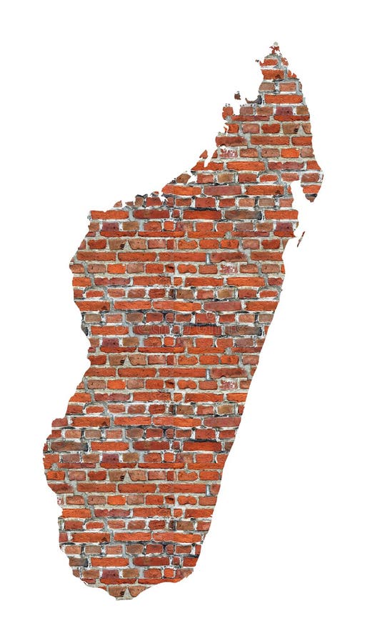 Map of Madagascar Designed As a Brick Wall Stock Illustration ...