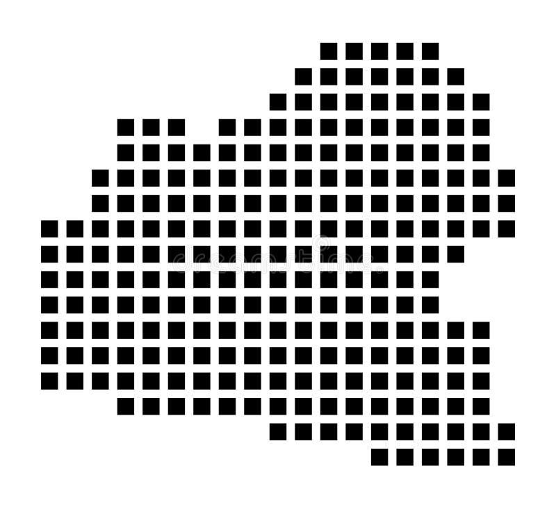 Abstract Map of Maintal (Germany) Stock Illustration - Illustration of ...