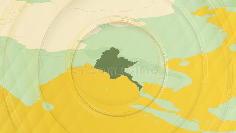 Abstract Map of Myanmar and Surrounding Regions with Circular Patterns ...