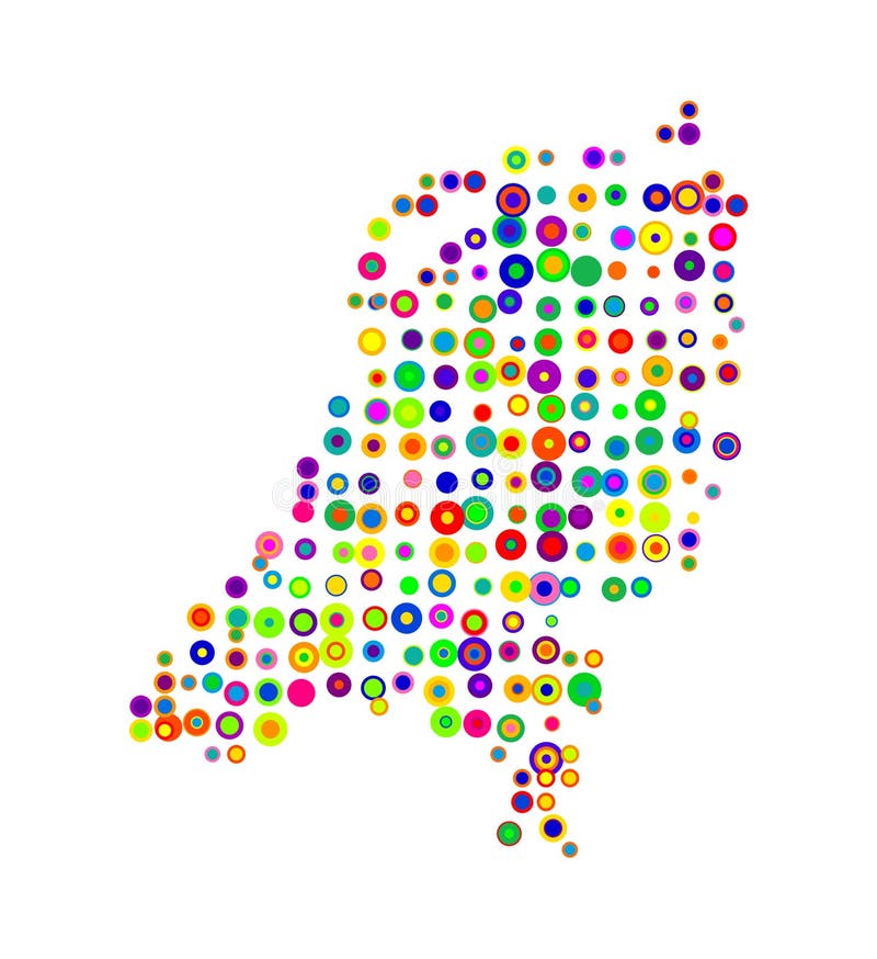 Abstract Map of Netherlands Stock Vector - Illustration of mosaic ...