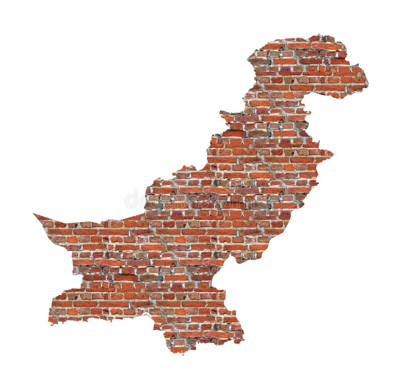 Map of Pakistan Designed As a Brick Wall Stock Illustration ...