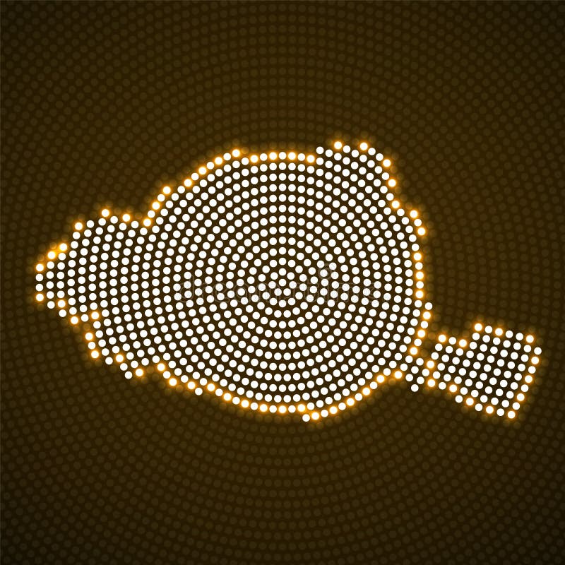 Abstract Map Paris of Glowing Radial Dots Stock Vector - Illustration ...