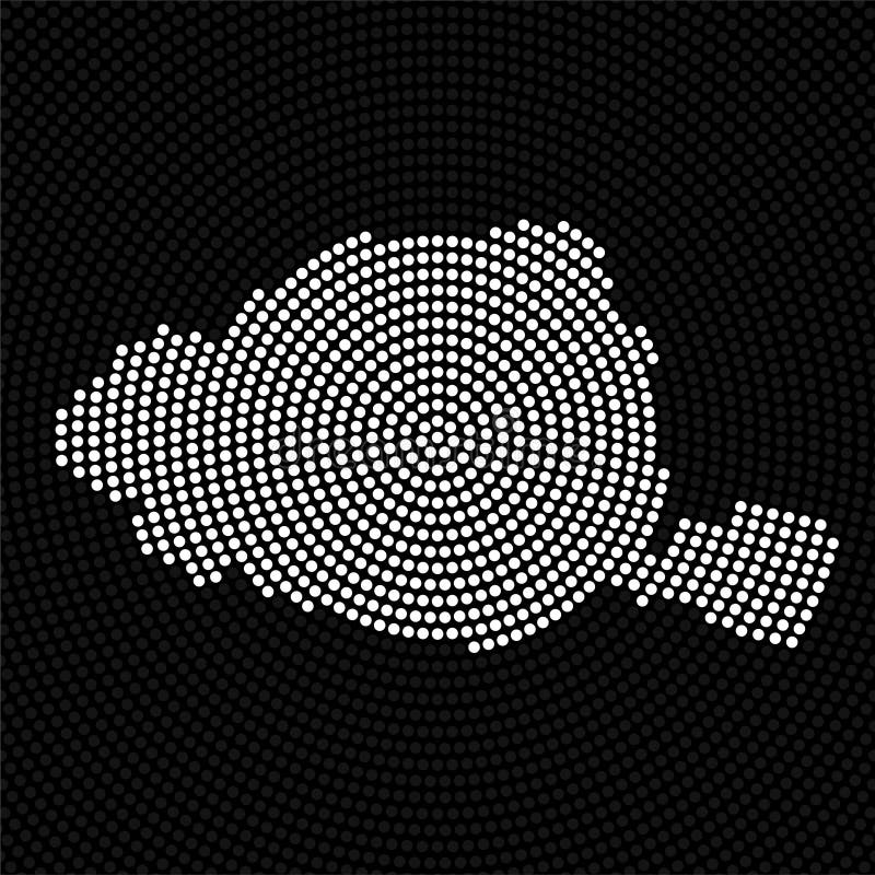 Abstract Map Paris of Radial Dots, Halftone Concept Stock Vector ...