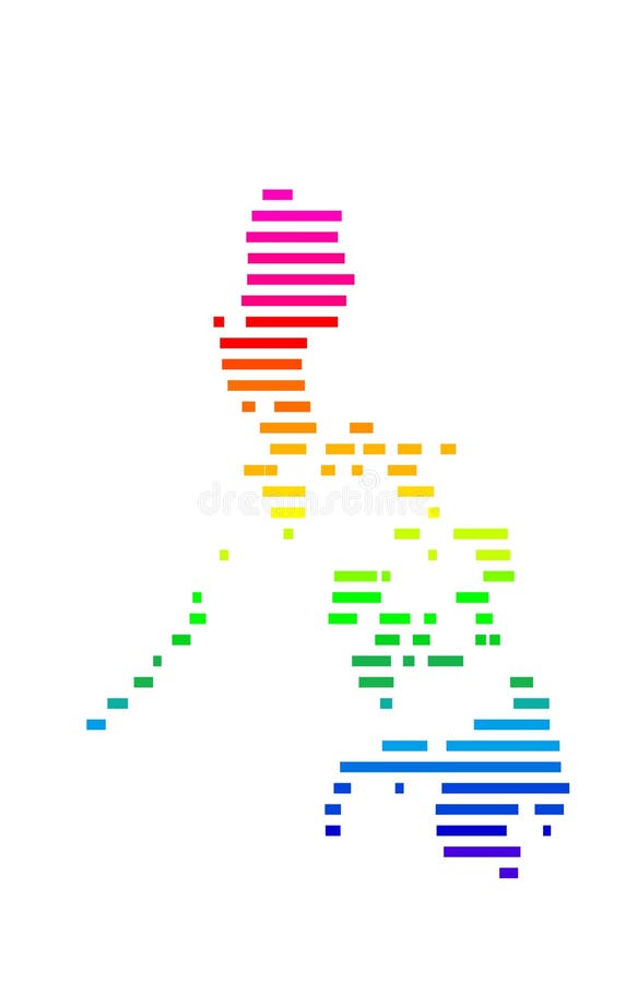 Abstract Map of the Philippines Stock Vector - Illustration of dotted ...