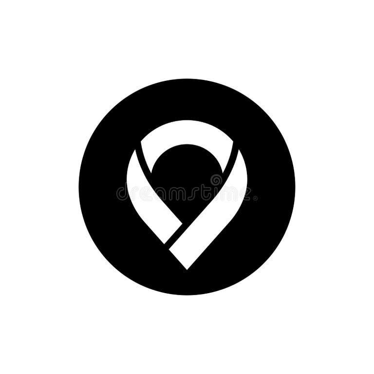 Abstract Map Pin Logo, Gps Pointer Icon, Location Sign Logo Vector ...