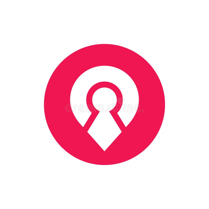 Abstract Map Pin Logo Icon Design Template Vector Stock Vector ...