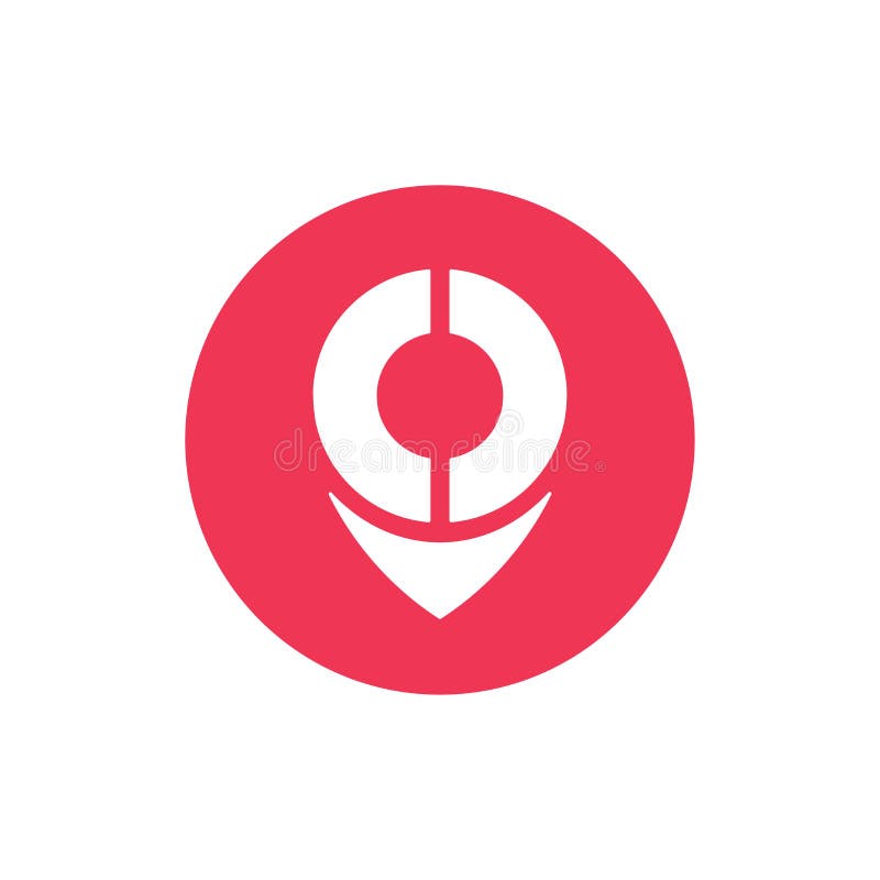 Abstract Map Pin Logo Icon, Location Sign Vector Stock Vector ...