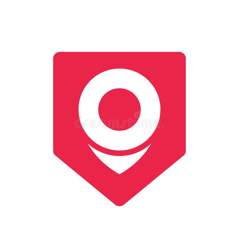 Abstract Map Pointer Icon Design, Location Pin Logo Template - Vector Stock Vector ...