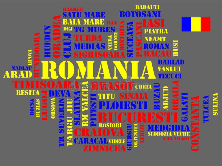 Abstract Map of Romania - Cdr Format Stock Vector - Illustration of ...