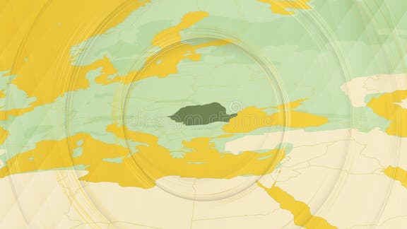Abstract Map of Romania and Surrounding Regions with Circular Patterns ...