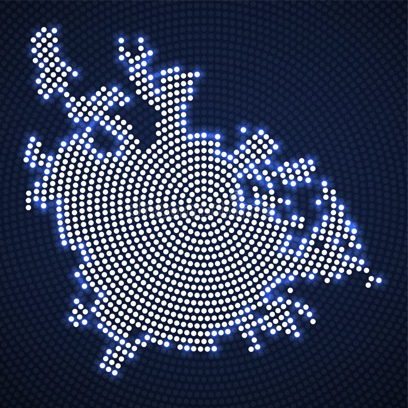 Abstract Map Rome of Glowing Radial Dots Stock Vector - Illustration of ...
