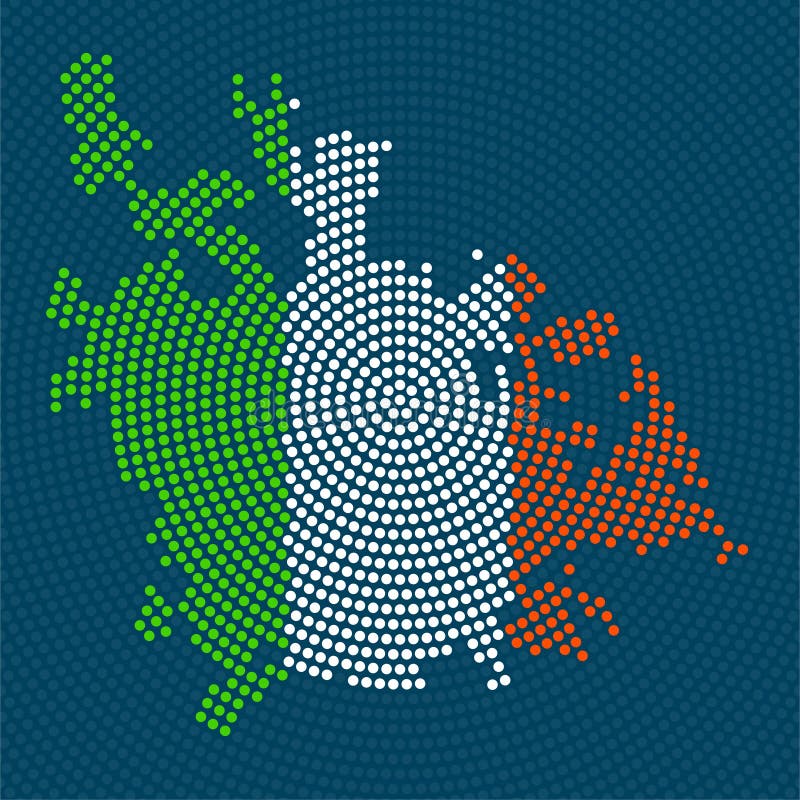 Abstract Map Rome of Radial Dots with Flag Italy Inside Stock Vector ...