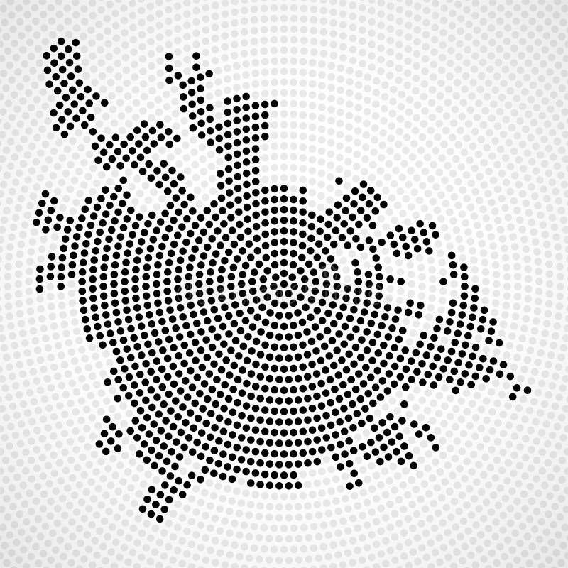 Abstract Map Rome of Radial Dots Stock Vector - Illustration of ...