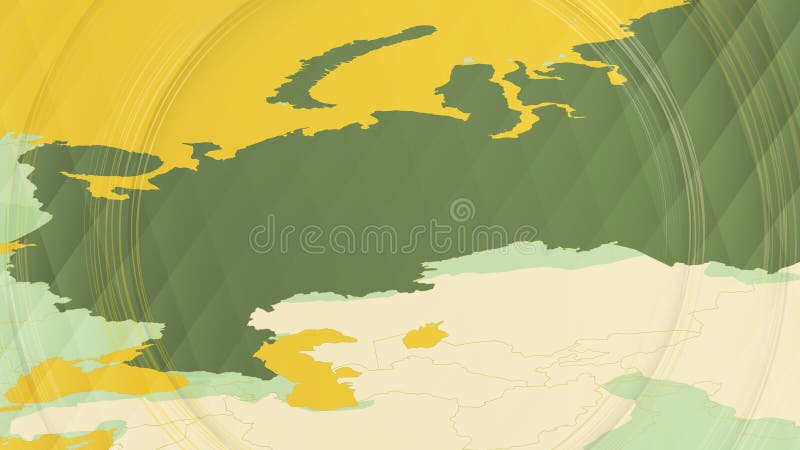 Abstract Map of Russia and Surrounding Regions with Circular Patterns ...